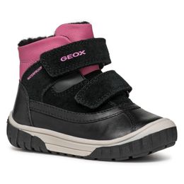 Geox Baby Winterboots "B OMAR GIRL WPF C", Gr. 20, pink, Leder, Textil, Veloursleder, Schuhe, Klettstiefel, Babystiefel, Winterstiefel mit