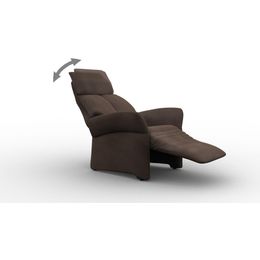 Relaxsessel Alina, B:84cm H:114cm T:90cm, braun, Struktur fein XBO (100% Polyester), Wohnzimmer, Sessel, "Savin", in Gr&ouml;&szlig;e L, Liegefl&auml;che 185cm,