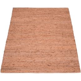 Teppich Paco Home, B:160cm H:13mm L:230cm, beige, Jute, Wohnzimmer, Teppiche, "Skive 689", Wendeteppich, handgeflochten, Naturfaser, Boho-Style, auch