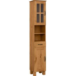 Hochschrank Home Affaire, B:33cm H:180cm T:30cm, beige, Massivholz, Badezimmer, Schränke, "Rodby", FSC-zertifiziertes Massivholz, Breite 33cm, Höhe