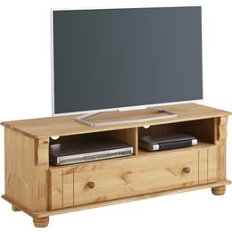 TV-Board Home Affaire, B:120cm H:45cm T:40cm, beige, Sideboards, "Adele", Breite 120 cm, mit Schublade, aus massiver Kiefer, FSC