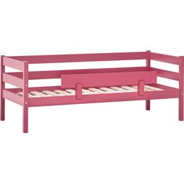 Einzelbett Hoppekids, B:76cm H:65cm L:166cm, rosa, Kiefer massiv, Betten, "ECO Comfort Kinderbett, Kiefer Massivholz, Jugendbett inkl. Rollrost",