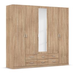 Kleiderschrank Rauch, B:226cm H:210cm T:54cm, braun, Holzwerkstoff, Schränke, "Schrank Garderobe Wäscheschrank GAMMA in 3 Breiten", viel Stauraum mit