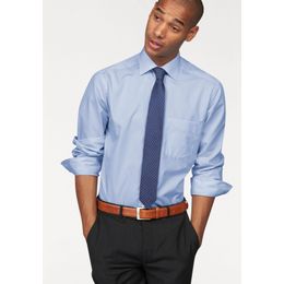 OLYMP Herren Businesshemd "Luxor modern fit", blau, Basic, Gr. 40, unifarben, Web, Obermaterial: 100% Baumwolle, Hemden, extra lange Ärmel,