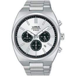 Lorus Herren Chronograph "Sports", silber, Armbanduhren, Quarzuhr, Armbanduhr, Herrenuhr, Edelstahlarmband, Tag, Stoppfunktion