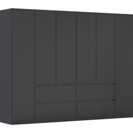 Drehtürenschrank Rauch, B:271cm H:210cm T:54cm, grau, Holzwerkstoff, Schränke, "Kleiderschrank Schrank Garderobe Garderobenschrank MAINZ", grifflose