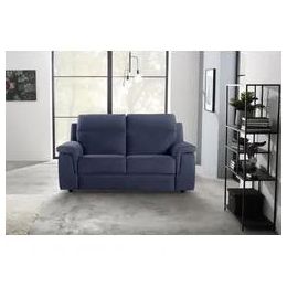 2-Sitzer NICOLETTI HOME "Alan" Sofas Gr. B/H/T: 175cm x 99cm x 94cm, Luxus-Microfaser Wildlederoptik, ohne Relaxfunktion, blau Breite 175 cm, wahlweise mit Relaxfunktion