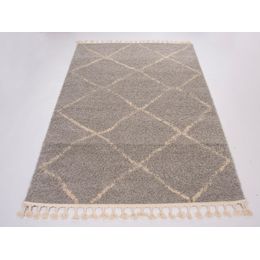 Hochflor-Teppich, B:133cm H:30mm L:190cm, grau, Gallery M BRANDED BY MUSTERRING, Kunstfaser, Teppiche, "Donna", Wohnzimmer