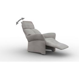Relaxsessel Alina, B:84cm H:114cm T:90cm, grau, Struktur fein XBO (100% Polyester), Wohnzimmer, Sessel, "Savin", in Gr&ouml;&szlig;e L, Liegefl&auml;che 185cm,