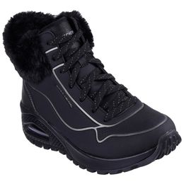 Skechers Damen Keilsneaker "UNO RUGGED", Gr. 39, schwarz, Lederimitat, metallic, Schuhe, Sneaker, Keilsneaker, Winterboots mit hochwertiger Dämpfung