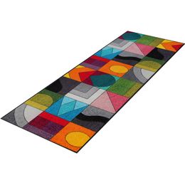 L&auml;ufer, B:60cm H:7mm L:180cm, bunt, wash+dry by Kleen-Tex, Polyamid, Flur, Teppiche, "Momix", Schmutzfangl&auml;ufer, modernes Patchwork Design,