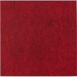 ANDIAMO Teppichfliese "Abbo, selbstklebend", B : 40cm 50 Stk., 4mm, L: 40cm, rot, Teppiche, Bodenschutz, quadaratisch 40x40 cm, 25er Set, 50er Set,