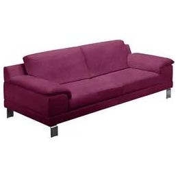 2,5-Sitzer Egoitaliano "Shakira, Design und Sitzkomfort auf hohem Niveau, tolle Details" Sofas Gr. B/H/T: 216cm x 84cm x 92cm, Luxus-Microfaser BLUSH, pink (fuchsia) bequeme Armlehne und Rückenlehne