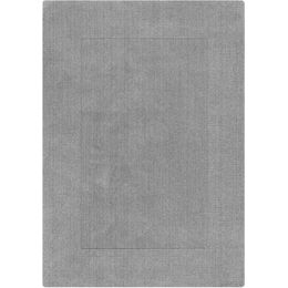 Wollteppich FLAIR RUGS, B:120cm H:8mm L:170cm, grau, Wolle, Wohnzimmer, Teppiche, "Tuscany"