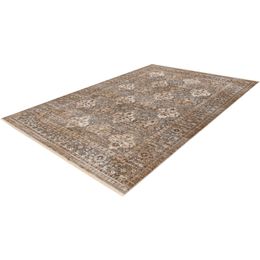 Teppich Obsession, B:40cm H:9mm L:60cm, silber, Polyester, Wohnzimmer, Teppiche, "My Laos 467", orientalisches Design, mit Fransen, Wohnzimmer, auch