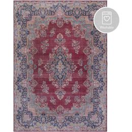 Teppich FLAIR RUGS, B:160cm H:7mm L:230cm, rot, Kunstfaser, Wohnzimmer, Teppiche, "Colby", fu&szlig;bodenheizungsgeeignet, Orient-Optik, Vintage Design,