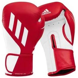 Boxhandschuhe Adidas PERFORMANCE "Adidas Speed Tilt 250" Gr. 12, rot (rot, weiß), Boxhandschuhe, 12 12 oz, Kunstleder, Leder