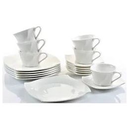 Kaffeeservice RETSCH ARZBERG "Geschirr-Set, Service Emotion" Geschirr-Sets Gr. 18 tlg., weiß Spülmaschinenfest, 18 Teile, für 6 Personen