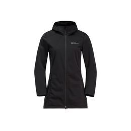 Jack Wolfskin Damen Softshellmantel "WINDHAIN COAT W", schwarz, Gr. S, Hauptmaterial: 100% Polyester, M&auml;ntel