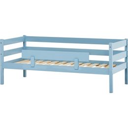 Einzelbett Hoppekids, B:76cm H:65cm L:166cm, blau, Kiefer massiv, Betten, "ECO Comfort Kinderbett, Kiefer Massivholz, Jugendbett inkl. Rollrost",