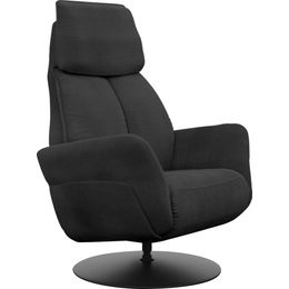 Relaxsessel Alina, B:84cm H:114cm T:88cm, schwarz, Struktur fein XBO (100% Polyester), Wohnzimmer, Sessel, "Thimo", in Gr&ouml;&szlig;e M, Liegefl&auml;che 180cm,