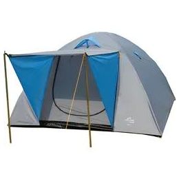 Kuppelzelt EXPLORER "Iglu Zelt 3-4 Personen Campingzelt wasserdicht winddicht Ventilation" Zelte Gr. B/H/L: 240cm x 130cm x 210cm, grau (grau/blau)