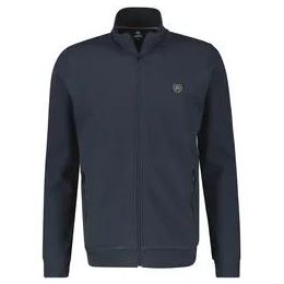 Strickjacke Lerros Gr. L, blau (classic navy) Herren Strickjacken mit Reißverschluss und Stehkragen