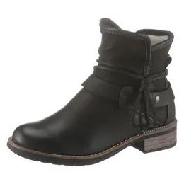 Winterboots Rieker Gr. 40, schwarz Damen Schuhe mit Zierbänder Bestseller