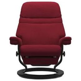 Relaxsessel stressless "Sunrise" Sessel Gr. ROHLEDER Stoff Q2 FARON, PowerTM Leg & Back-ohne Akku-Classic Base Schwarz, Relaxfunktion-Drehfunktion-Integrierte Fußstütze-PlusTMSystem, B/H/T: 88cm x 103cm x 78cm, rot (red q2 faron) elektrisch verstellbar, optional 2-motorisch, Größe M & L