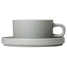 Tasse Blomus "PILAR" Trinkgefäße Gr. Ø 9cm x 5cm, grau (hellgrau) für Tee, 4-teilig