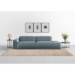 Big-Sofa Trendmanufaktur, B:277cm H:72cm T:107cm, blau, 100% Polyester, Sofas, "Braga, mit hochwertigem Kaltschaum, Megasofa, in Cord erhältlich",