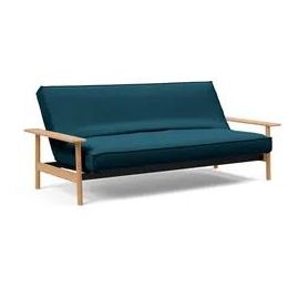 Schlafsofa INNOVATION LIVING TM "Balder Sofa, Bettfunktion, Relaxsofa, Design mit hohem Komfort" Sofas Gr. B/H/T: 230cm x 92cm x 100cm, Polyester, blau (navy blue) Rückenlehne 3-fach verstellbar, Dauerschläfer