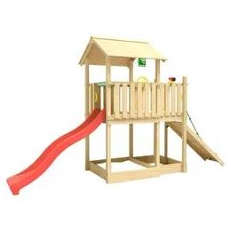 Spielturm Jungle Gym "Drift" Spieltürme rot Kinder Spielanlage inklusive Rutsche mit Wasseranschluss