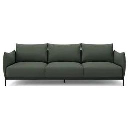 3-Sitzer TENKSOM "Kayto Sofa, TV-Couch, Dreisitzer" Sofas Gr. B/H/T: 250cm x 68cm x 100cm, Polyester, grün (dunkelgrün) Bezüge wechselbar, hoher Sitzkomfort, robuste Unterkonstruktion