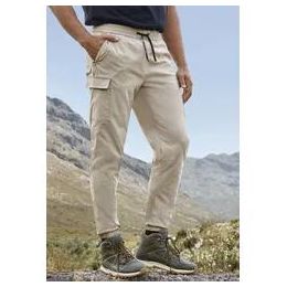 Jogger Pants John Devin "- Trekking-Outdoor-Hose" Gr. 52, N-Gr, beige (sand) Herren Hosen mit Belüftung im Kniebereich