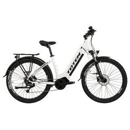 E-Bike Totem "DLT-40" E-Bikes Gr. 49cm, 27,5 Zoll (69,85cm), weiß Pedelec, Elektrofahrrad für Herren