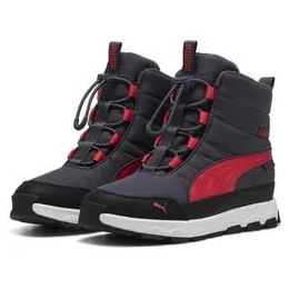 Stiefel Puma "Puma Evolve Puretex Jugendliche" Gr. 35.5, grau (galactic gray tart cherry black red) Kinder Schuhe