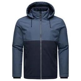 Outdoorjacke Ragwear "Roens" Gr. XL (54), blau (navy) Herren Jacken Stylische Übergangsjacke mit abnehmbarer Kapuze