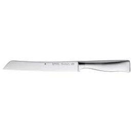 Brotmesser WMF "Grand Gourmet", grau (edelstahl), Gesamtlänge 32cm Klingenlänge 19cm, Stahl, Kochmesser, doppelter Wellenschliff, handgeschmiedeter Spezialklingenstahl