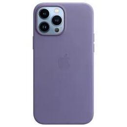 Apple Smartphone-Hülle "iPhone 13 Pro Max Leather Case with MagSafe" Hüllen lila (wisteria)