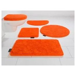 Badematte Bruno Banani "Lana" Badematten Gr. rund (Ø 80cm), Polyacryl, orange Badteppich, Badematten, unifarben, auch als 3 teiliges Set & rund