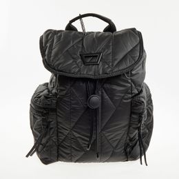 TK Maxx Schwarzer gesteppter Rucksack mit Klappe