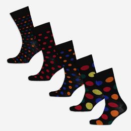 TK Maxx 5er-Pack schwarze Socken mit Muster