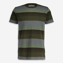 TK Maxx Grünes Regular Fit T-Shirt mit Streifenmuster