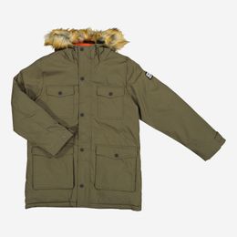 TK Maxx Khakigrüner Kunstfell-Parka mit Kapuze