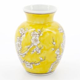 TK Maxx Gelbe Porzellan-Vase 13x9cm