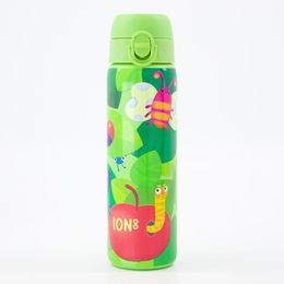 TK Maxx Grüne Edelstahl-Wasserflasche mit Insektenmuster 600ml