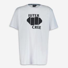 Iuter Weißes T-Shirt mit schwarzem Logodruck