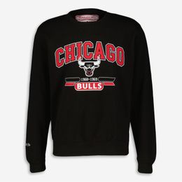 Mitchell & Ness Schwarzes Sweatshirt mit gedrucktem Chicago Bulls-Logo