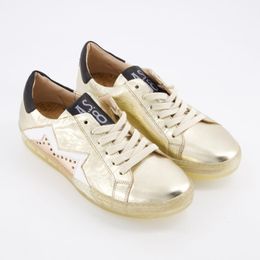 TK Maxx Goldfarbene Sneaker aus Leder